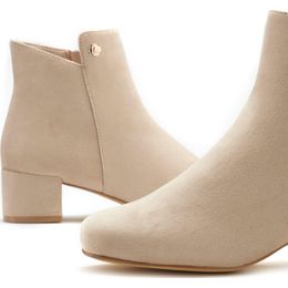 Lascana Damen Stiefelette, beige, Gr&ouml;&szlig;e 43