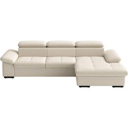Sit & More Ecksofa SIT & MORE, B:260cm H:73cm T:174cm, beige, 95% Polyester, 5% Polyamid, Wohnzimmer, Sofas, "Viola, L-Form, B: 260 cm", optional