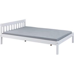 Massivholzbett Inter Link, B:148cm H:70cm L:210cm, wei&szlig;, Betten, "Vilmar, Einzelbett, Doppelbett, G&auml;stebett, Jugendbett", Kiefer Massiv, ohne