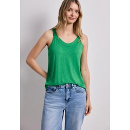 Street One Damen Tr&auml;gertop, gr&uuml;n, Gr. 40, unifarben, Stoff, 95% Viskose, 5% Elasthan, Tops, Jersey