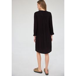 Damen Tunikakleidschwarz, Gr. 40, STREET ONE STUDIO, unifarben, Stoff, 100% Viskose, Kleider, aus Viskose
