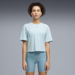 Puma Damen Trainingsshirt "CLOUDSPUN Relaxed T-Shirt Damen"fresh water blau, Gr. XL, Obermaterial: 94% Polyester, 6% Elasthan, Shirts