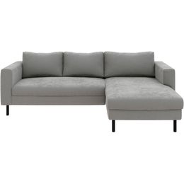 Ecksofa Trendmanufaktur, B:232cm H:81cm T:161cm, grau, Wohnzimmer, Sofas, "Amazing II, wahlw. mit Schlaffunktion & Bettkasten, Fu&szlig; schwarz",