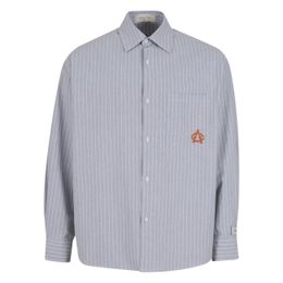 Herren Langarmhemd "Another Cotton Lab Another Yankees Shirt", grau, Gr. XS, ANOTHER COTTON LAB, 80% Polyester, 20% Baumwolle, Hemden