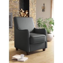 Sessel OTTO HOME, B:70cm H:91cm T:75cm, grau, Luxus-Microfaser (100% Polyester);Struktur fein (100% Polyester);Luxus-Microfaser weich (90% Polyester,