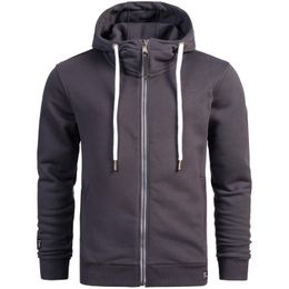 Herren Sweatjacke "ASGilio", grau, Gr. XL, Alessandro Salvarini, Obermaterial: 65% Baumwolle, 35% Polyester, Sweatjacken, aus hochwertigem, warmem