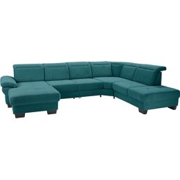 Wohnlandschaft OTTO HOME, B:360cm H:84cm T:253cm, blau, Struktur fein (100% Polyester);Luxus-Microfaser weich (90% Polyester, 10% Polyamid), Sofas,