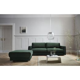 2,5-Sitzer OTTO HOME, B:236cm H:80cm T:102cm, gr&uuml;n, Luxus-Microfaser Lederoptik (100% Polyester);Struktur grob (100% Polyester);Samtoptik (100%