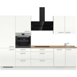 K&uuml;chenzeile Nobilia, B:300,3cm H:216,6cm T:60cm, wei&szlig;, Komplettk&uuml;chen-Sets, ""Laser II", NEU: individuell anpassbar mit gratis Profi-Beratung",