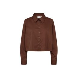WASABI CONCEPT Damen Blusentop "Wasabi Concept Shirt WA-SAGA 31", braun, Gr. 2, Obermaterial: 68% Baumwolle, 27% Polyamid, 5% Elasthan, Blusen