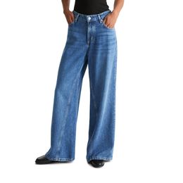 Marc O'Polo MARC O'POLO Damen Weite Jeans "aus Lyocell-Organic-Cotton-Mix", blau, Gr. 25, unifarben, Obermaterial: 80% Lyocell, 20% Baumwolle, Jeans