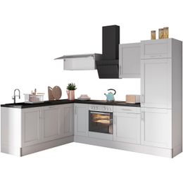 K&uuml;che Optifit, B:270cm H:211,8cm T:60cm, schwarz, Komplettk&uuml;chen-Sets, "Ahus", 200 x 270 cm breit, wahlweise mit E-Ger&auml;ten, Soft Close Funktion