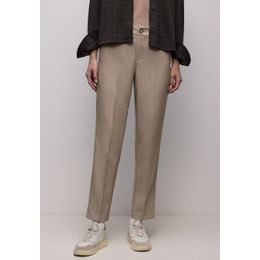 Cecil Damen Chinos, beige, Gr. 42, unifarben, Stoff, 67% Polyester, 27% Viskose, 6% Elasthan, Hosen, im elastischen Materialmix