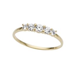 Firetti Damen Goldring "Schmuck Geschenk Gold 333 Memoire Ring", 18, Gelbgold 333, 3mm, gold, Gelbgold 333, Fingerringe, mit Zirkonia (synth.)