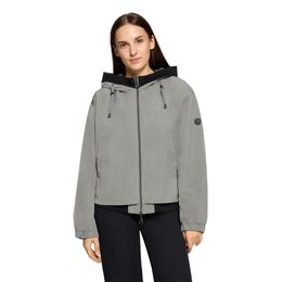 Gil Bret Damen Outdoorjacke, grau, Gr. 42, unifarben, Web, Obermaterial: 100% Polyester, Jacken, mit Kapuze