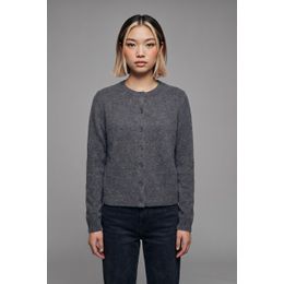 Only Damen Strickjacke "ONLOLIVIA LS O-NECK CARDIGAN CC KNT", grau, Gr. XS, meliert, Strick, Obermaterial: 84% Polyester, 7% Polyacryl, 5% Wolle, 4%