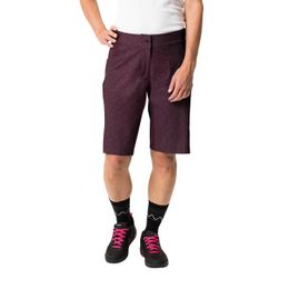 Vaude Damen Fahrradhose "Wo Ledro Print Shorts", lila, Gr. 42, Obermaterial: 88% Polyester, 8% Elasthan, 4% sonstige Fasern. Futter: 92% Polyester,