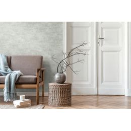 Livingwalls LIVING WALLS Vliestapete "Unitapete mit Putz-Optik &ndash; Strukturtapete", B/L: 0,53m x 10,5m, Rollen: 1, grau, Wohnzimmer, Tapeten