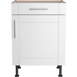 Unterschrank Optifit, B:60cm H:87cm T:58,4cm, braun, K&uuml;che, Schr&auml;nke, "Ahus", Breite 60 cm