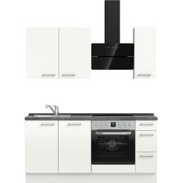 K&uuml;chenzeile Nobilia, B:180,3cm H:216,6cm T:60cm, wei&szlig;, Komplettk&uuml;chen-Sets, ""Laser II", NEU: individuell anpassbar mit gratis Profi-Beratung",