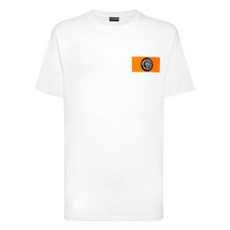 Plein Sport Herren T-Shirt "Rundhals-T-Shirt", wei&szlig;, Gr. S, Obermaterial: 70% Polyester, 30% Baumwolle, Shirts