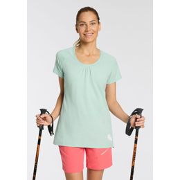 Killtec Damen T-Shirt, gr&uuml;n, Gr. 38, Obermaterial: 65% Polyester, 30% Baumwolle, 5% Elasthan, Shirts, Kurzarm-Design, mit Rundhalsausschnitt,