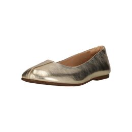 Clarks Damen Ballerina "Livia", Gr. 41, gold, Leder, Schuhe, mit dezenten Nahtdetails