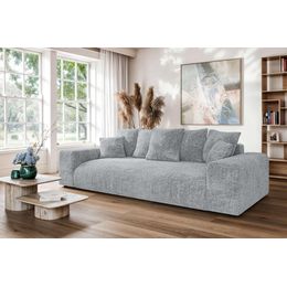 Big-Sofa Home Affaire, B:256,5cm H:82cm T:122cm, grau, 100% Polyester, Sofas, "LAKESIDE 3-Sitzer Schlafsofa mit Bettkasten, Breite 256,5 cm",