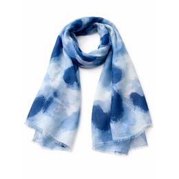 Damen Modeschal "Malediven", blau, Basic, Collezione Alessandro, bedruckt, Polyester, Modet&uuml;cher, in modischen blaut&ouml;nen