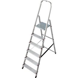 Krause Trittleiter "CORDA", 6 Sprossen, silber, Leitern
