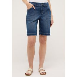 Angels Damen Jeansshorts "LIA URBAN"mid blau used, Gr. 38, unifarben, Denim/Jeans, Obermaterial: 89% Baumwolle, 8% Polyester, 3% Elasthan, Jeans, im