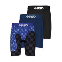PSD Herren Boxershorts "3 PACK - BLUEBERRY LUXE Herren", Gr. L, bunt, 90% POLYESTER, 10% ELASTHAN, Unterhosen