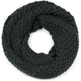 styleBREAKER Damen Strickschal "Grobstrick Loop Schal", gr&uuml;n, Modisch, Obermaterial: 10% Viskose CV. 80% Polyacryl PAN. 10% Wolle WO., Modet&uuml;cher