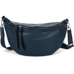 styleBREAKER Damen Umh&auml;ngetasche "Halbmond Crossbody Bag Uni", blau, 100% Polyurethan PU. Futter: 80% Nylon NY. 20% Baumwolle CO., unifarben, Taschen