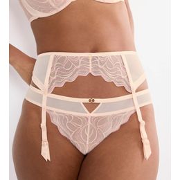 Triumph Damen Strumpfband "Palina Waves of Glow Suspender Belt", Gr. M, rosa, Spitze, Obermaterial: 77% Polyamid, 23% Elasthan, Strumpfhalter,