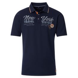 Casamoda Herren Poloshirt "Casamoda Polo-Shirt uni", blau, Gr. M, 95% Baumwolle, 5% Elasthan, Shirts