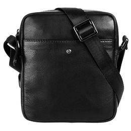 Bugatti Damen Umh&auml;ngetasche "BLACK MAGIC", schwarz, Leder, leicht gl&auml;nzend, unifarben, Taschen, echt Leder