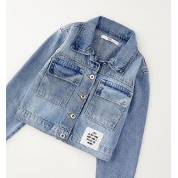 IDO M&auml;dchen Outdoorjacke "GIRL JACKET", blau, Gr. 140, 100% Baumwolle, Jacken