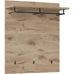 Garderobenpaneel LIVING CHARM, B:86cm H:101cm T:29,6cm, braun, Holzwerkstoff, Garderobenpaneele, "Twist", Breite 86 cm