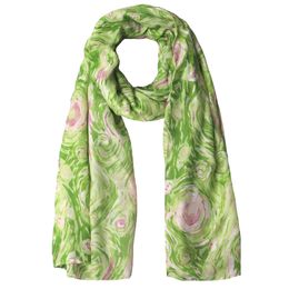 Damen Modeschal, gr&uuml;n, Capelli New York, Obermaterial: 100% Polyester, Modet&uuml;cher