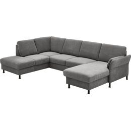 Wohnlandschaft DIE PLANBAR, B:305cm H:90cm T:200cm, grau, 100% Polyester, Sofas, "ZE-EM18013 U-Form, Breite 305 cm", wahlweise mit Kopfst&uuml;tzen und