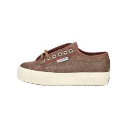 Superga Damen Plateausneaker "Superga Sneaker Textil", Gr. 38, braun, Textil, Schuhe