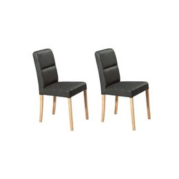 4-Fu&szlig;stuhl Home Affaire, B:43cm H:91cm T:58cm, grau, Massivholz, St&uuml;hle, "Laros", Massivholzgestell