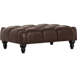 Hocker GUTMANN FACTORY, B:98cm H:35cm T:75cm, braun, Wohnzimmer, Hocker, "Amazonas, mit Anilinleder-Bezug, Breite 230 cm", Sitzpolsterung: