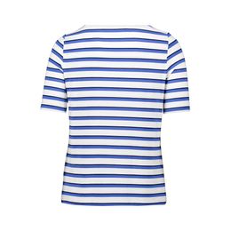 Betty Barclay Damen Kurzarmshirt "Damen mit U-Boot-Ausschnitt"wei&szlig;, blau, Gr. 42, Jersey, Obermaterial: 95% Viskose, 5% Elasthan, Shirts