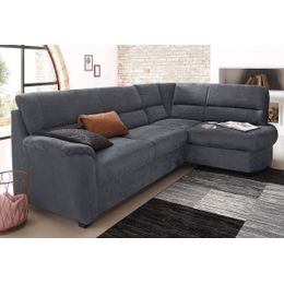 Sit & More Ecksofa SIT & MORE, B:251cm H:91cm T:176cm, grau, Luxus-Microfaser ALTARA NUBUCK (100% Polyester);Luxus-Microfaser ALTARA NUBUCK (100%