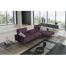 Ecksofa Egoitaliano, B:277cm H:95cm T:157cm, lila, Wohnzimmer, Sofas, "Masu, Design trifft sensationellen Sitzkomfort, Breite 277cm, L-Form", inkl. 2