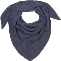 styleBREAKER Damen Strickschal "Strick Dreiecktuch Schachbrett Strickmuster", grau, Modisch, Obermaterial: 80% Viskose CV. 20% Wolle WO., Modet&uuml;cher
