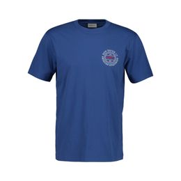 Gant Herren T-Shirt "GRAPHIC SHORT SLEEVE", blau, Gr. S, unifarben, Jersey, Obermaterial: 100% Baumwolle, Shirts, mit Print vorn, Rundhals