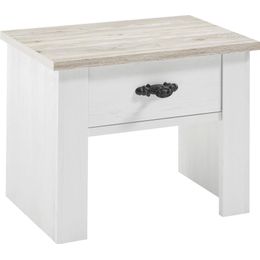 Nachtkommode Home Affaire, B:58cm H:45cm T:40cm, wei&szlig;, Holzwerkstoff, Sideboards, "Florenz Nachtschrank Seitenschrank Kommode", mit sch&ouml;n verzierten,